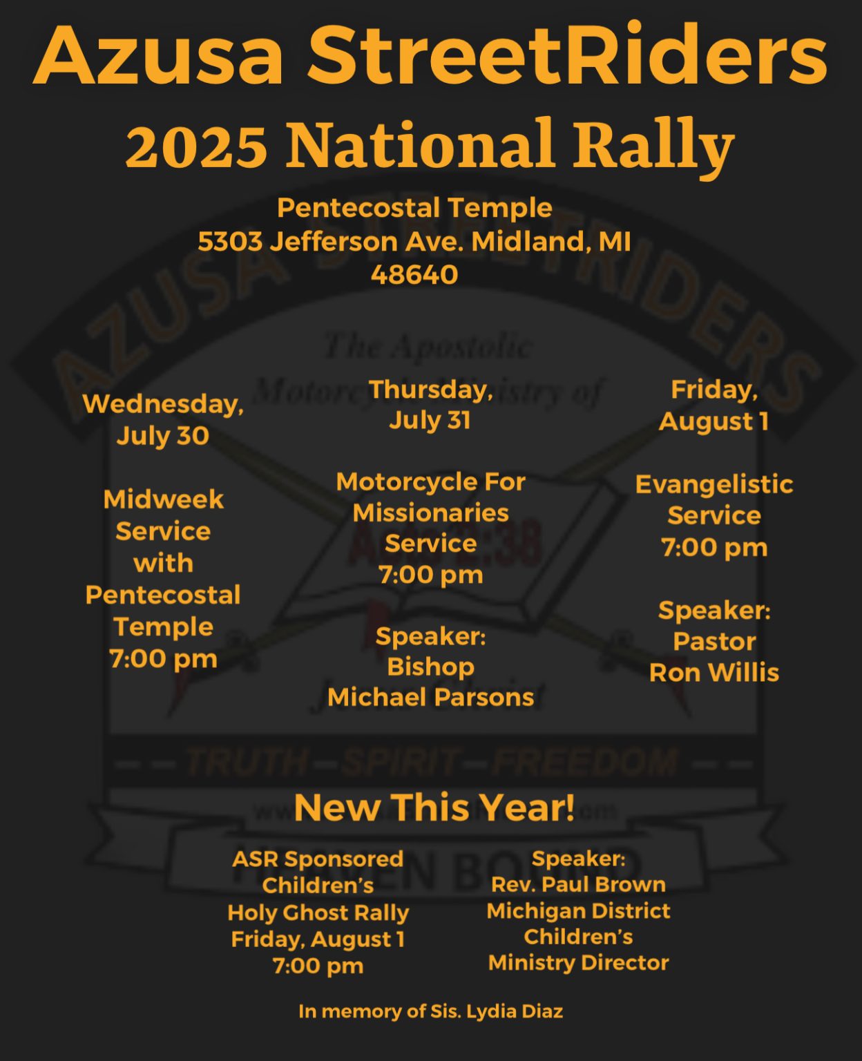 2025 National Rally – Azusa StreetRiders International