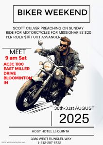 Biker Weekend (Bloomington, IN Chapter) – Azusa StreetRiders International